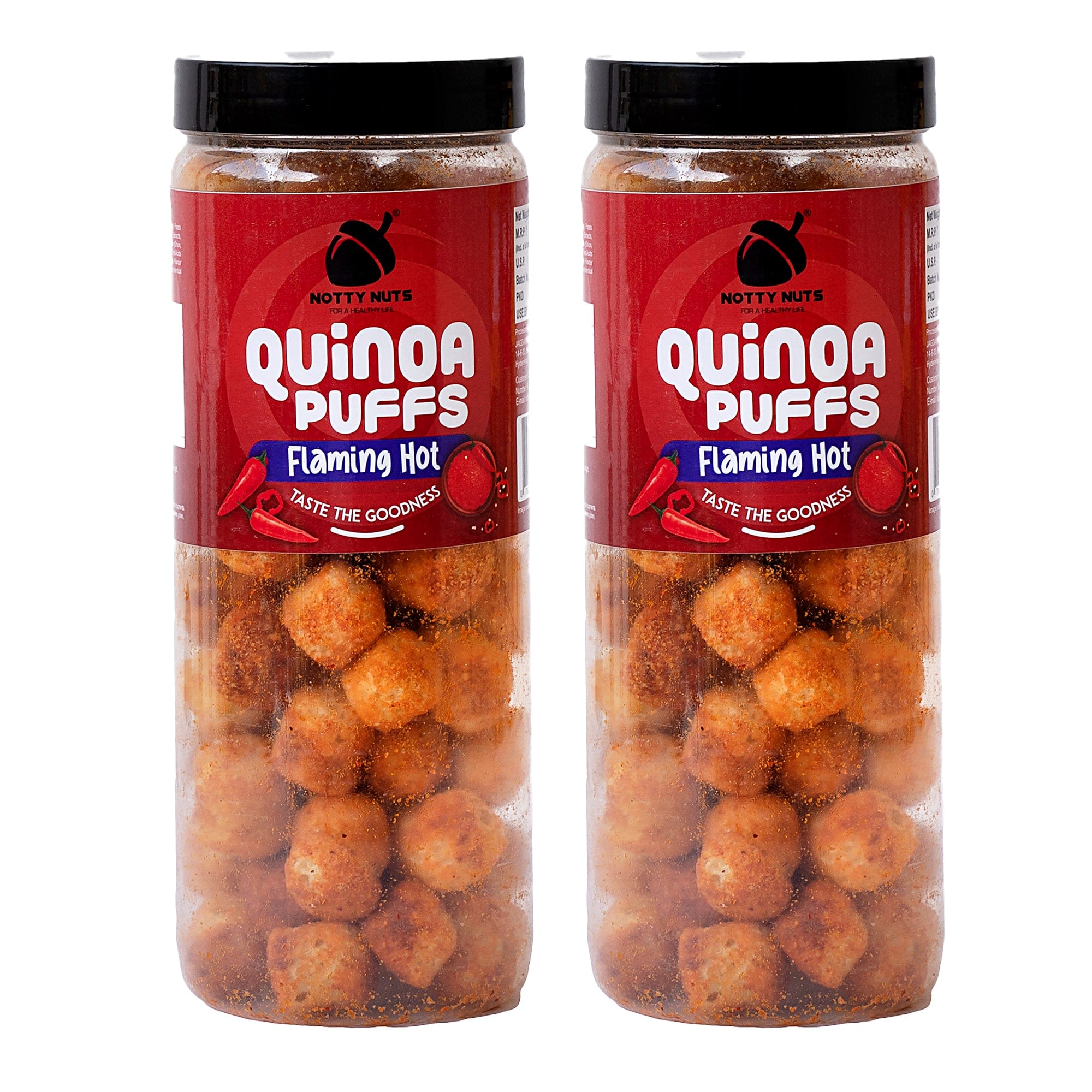 Flaming Hot Quinoa Puffs – nottynutsindia