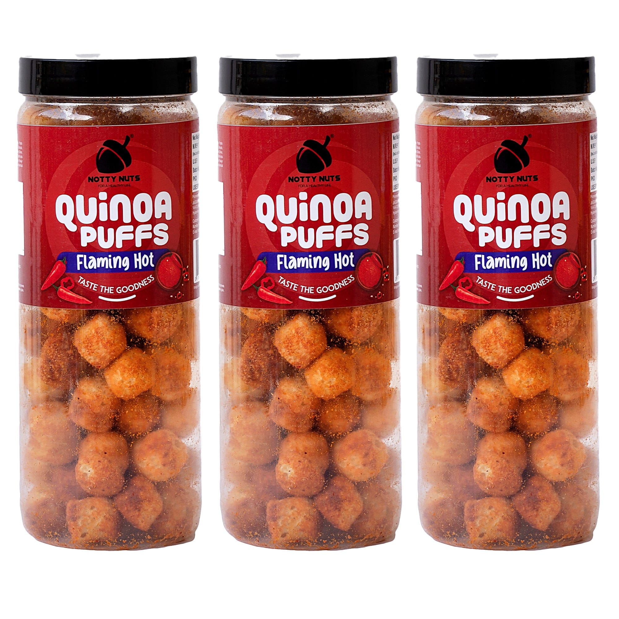 Flaming Hot Quinoa Puffs – nottynutsindia