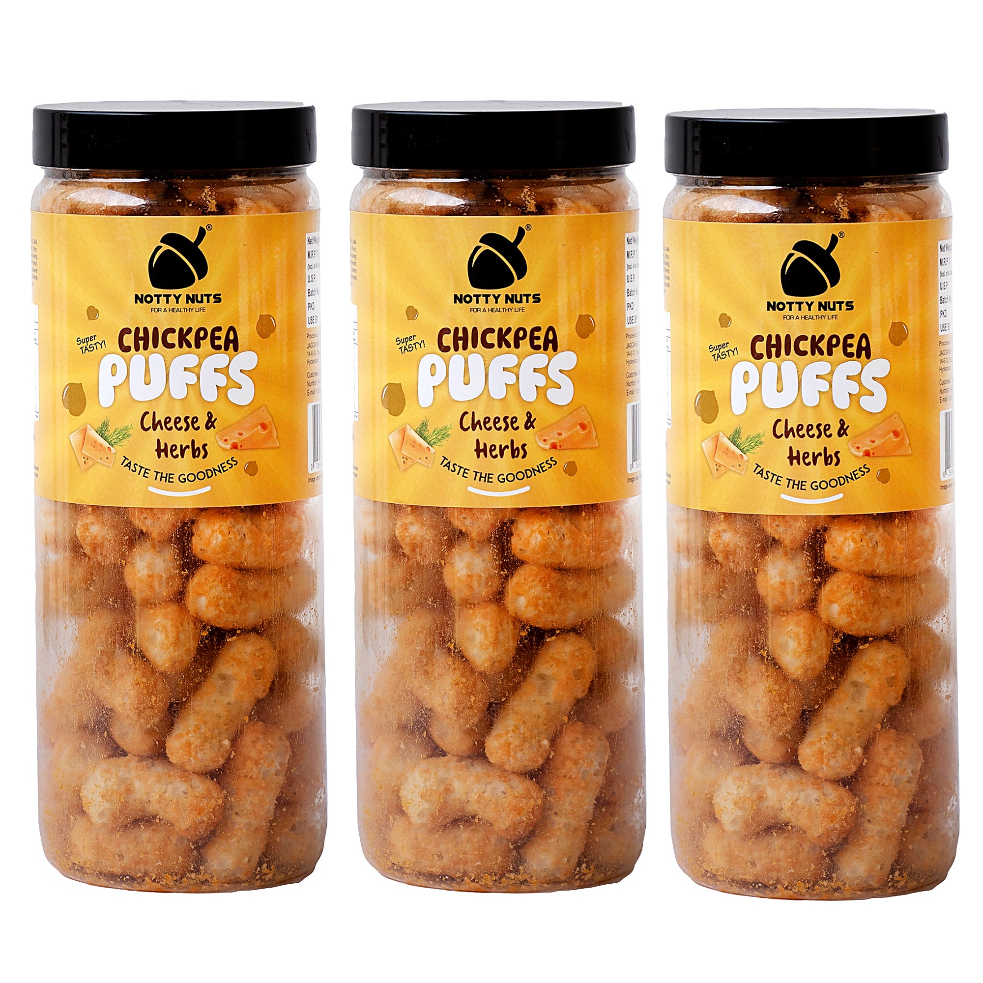 Cheese & Herbs Chickpea Puffs – nottynutsindia